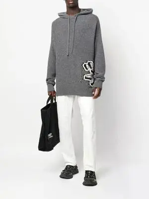 Off-White Intarsia-knit Hoodie