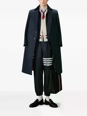 Thom Browne Tailored Velvet-collar Coat