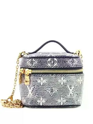 LOUIS VUITTON Vanity Case Monogram Jacquard Canvas Micro Satchel - Blue