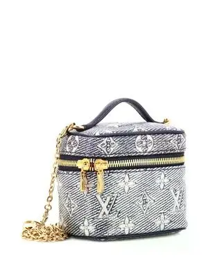 LOUIS VUITTON Vanity Case Monogram Jacquard Canvas Micro Satchel - Blue