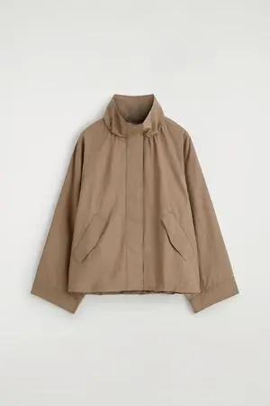 Cos Nylon Mock-neck Jacket - Beige