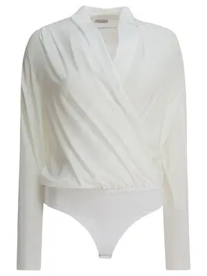 Brunello Cucinelli Brunello Cucinelli Silk Crepe De Chine Bodysuit - White