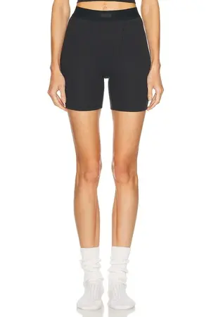 SKIMS Cotton Ribbed Boxer Short - Soot