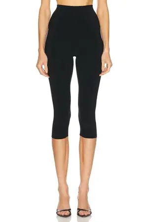 Norma Kamali Pedal Pusher Capri Leggings - Black