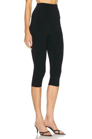 Norma Kamali Pedal Pusher Capri Leggings - Black