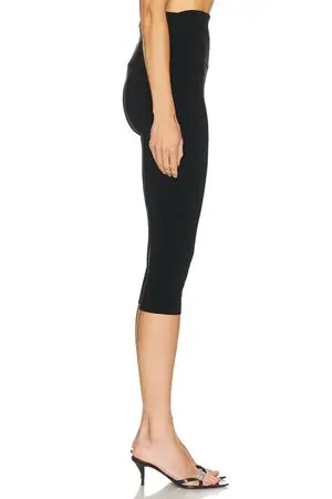 Norma Kamali Pedal Pusher Capri Leggings - Black