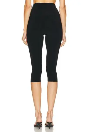 Norma Kamali Pedal Pusher Capri Leggings - Black