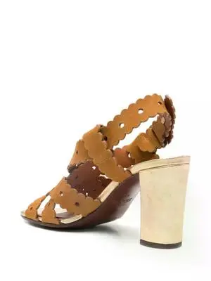 Chie Mihara Scalloped Biby Sandals - Brown
