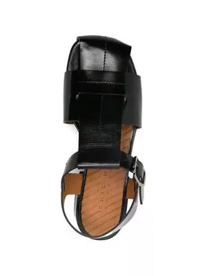 Chie Mihara Square-toe T-bar Leather Pumps