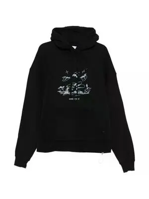 BONSAI Graphic-print Hoodie - Black