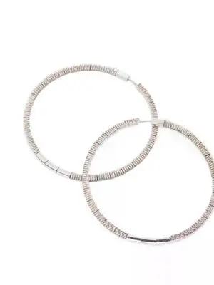 REWIND VINTAGE AFFAIRS Pavé Hoop Earrings