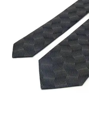Emporio Armani Patterned Neck Tie - Blue