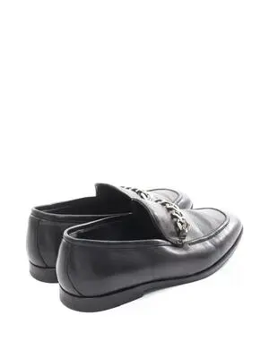 JIMMY CHOO 2000s Chain Leather Loafers