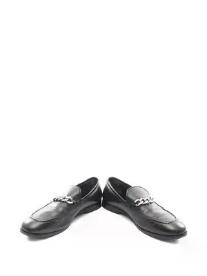 JIMMY CHOO 2000s Chain Leather Loafers