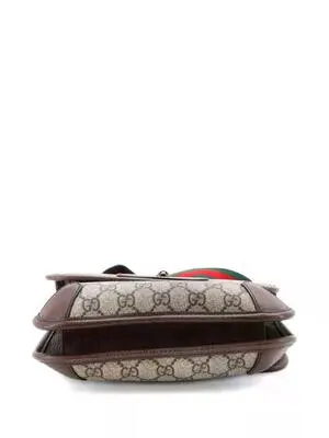 Gucci Neo Vintage Flap Messenger Gg Coated Canvas Small - Brown
