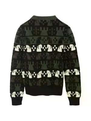 Burberry Crew-neck Horse Pattern Sweater