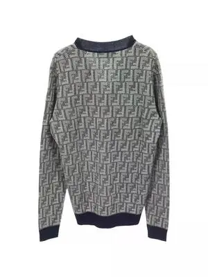 Fendi Ff Logo V-neck Cardigan