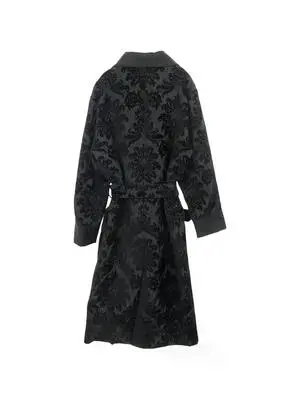 Dolce & Gabbana Damask Pattern Belted Coat