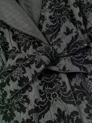 Dolce & Gabbana Damask Pattern Belted Coat