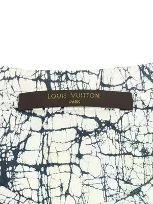 LOUIS VUITTON 2000s Cotton Pattern Crew Neck T-shirt
