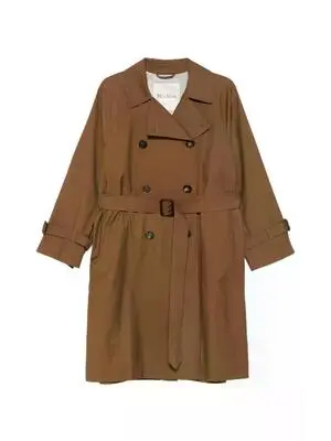 Max Mara Double-breasted Belted Coat - Brown