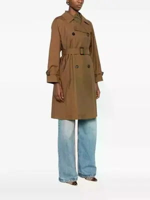 Max Mara Double-breasted Belted Coat - Brown