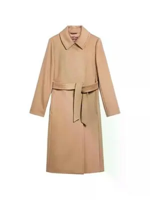 Max Mara Belted Wool Coat - Neutrals