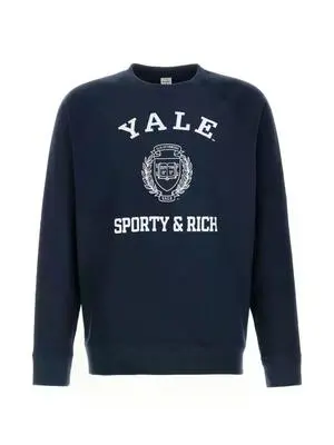 SPORTY & RICH Logo-print Sweatshirt - Blue