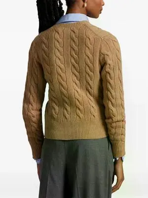 Polo Ralph Lauren Cable-knit Cardigan With Rib-knit Trims