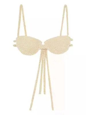 Alanui Balconette Self-tie Bra - Neutrals