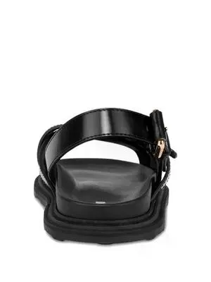 Moschino Buckle-fastening Leather Sandals - Black