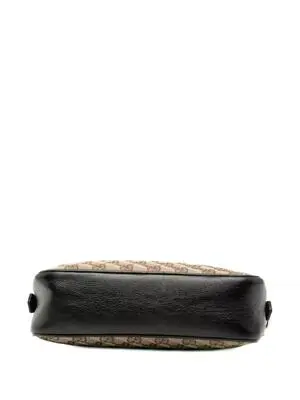 Gucci Small Gg Marmont Matelassé Canvas And Leather Crossbody Bag - Brown
