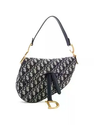 Dior Saddle Oblique Canvas Handbag - Blue