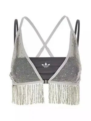 Adidas Sequin Embellished Fringed Set Top