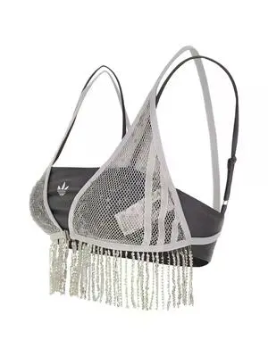 Adidas Sequin Embellished Fringed Set Top