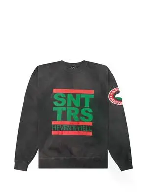 DENIM TEARS X Saint Mxxxxxx Logo Crew-neck Sweatshirt - Grey