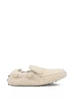 TOD'S Shearling Loafers With Pebble Detailing