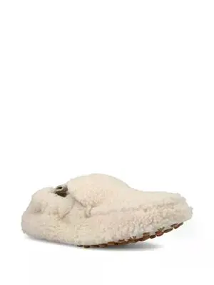 TOD'S Shearling Loafers With Pebble Detailing