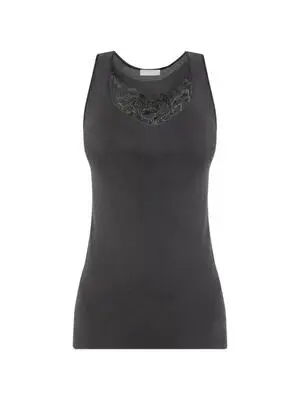 Hanro Lace-trim Tank Top