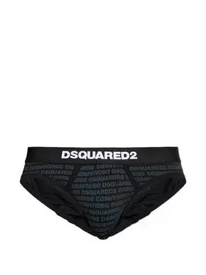 Dsquared2 Logo Waistband Briefs - Black