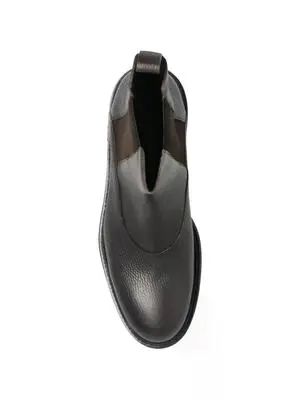 Emporio Armani Leather Chelsea Boots