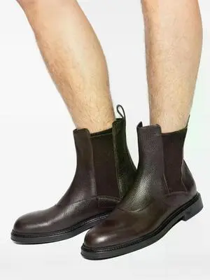 Emporio Armani Leather Chelsea Boots