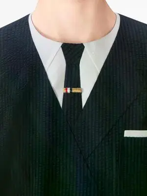 Thom Browne Pinstripe Mini Dress - Blue