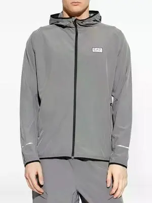 EA7 Hooded Lightweight Jacket - Grey
