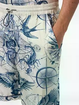 Philipp Plein Printed Silk Shorts