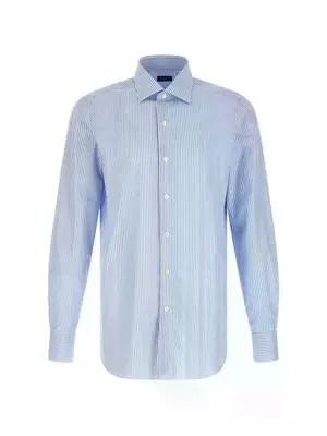 FINAMORE 1925 Striped Napoli Shirt - Blue