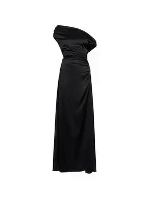 Staud Draped One-shoulder Maxi Dress