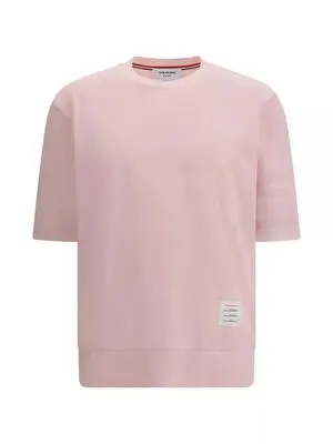 Thom Browne Stripe-detail T-shirt - Pink