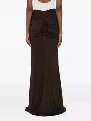 Elisabetta Franchi Crêpe Jersey Draped Maxi Skirt