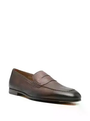 DOUCAL'S Leather Penny Loafers - Brown